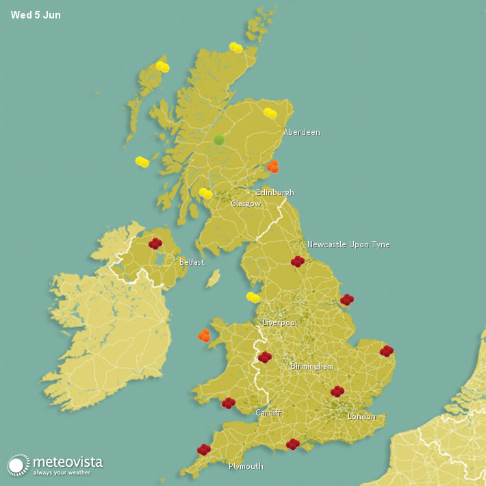 Pollen Count in the UK today